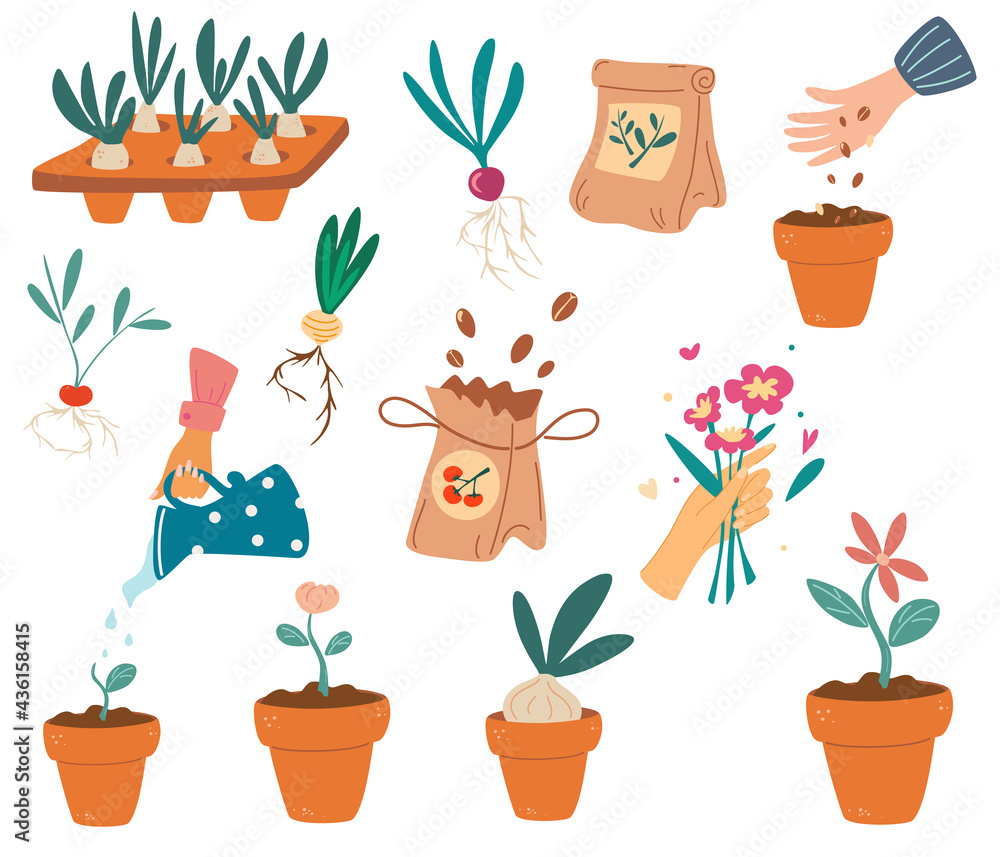 Watering Seeds Clipart