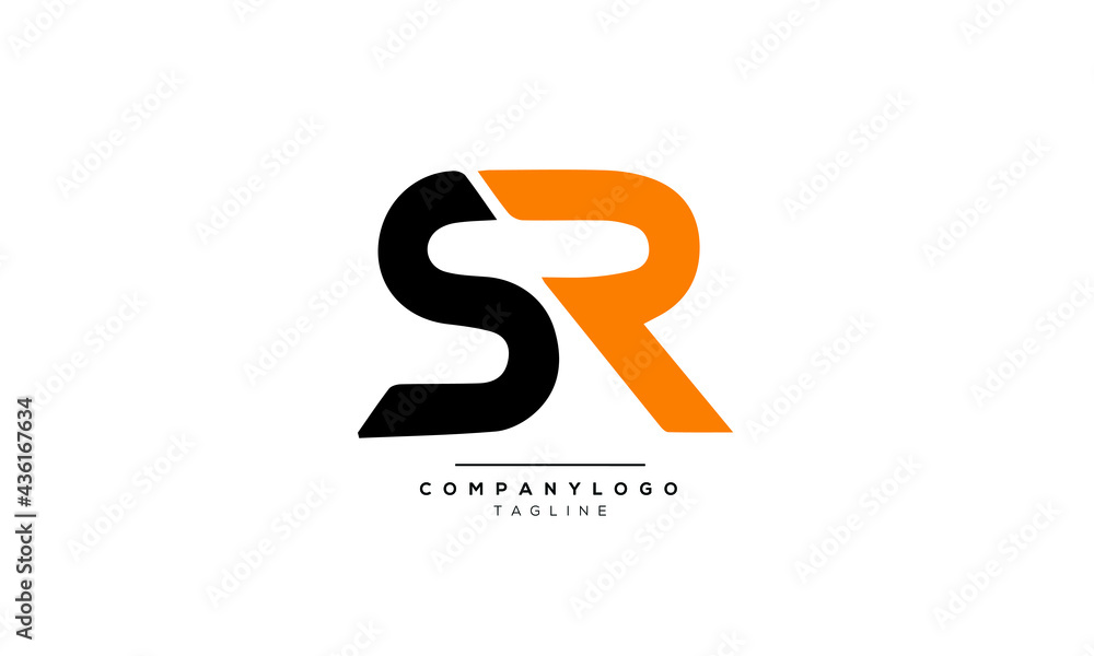 Alphabet letters Initials Monogram logo SR, SR INITIAL, SR letter Stock ...