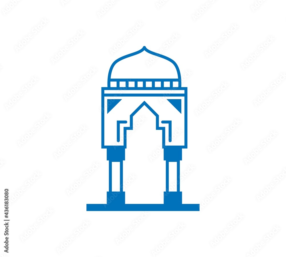 Architectural styles Gate Entrance Vector Glyph Icon Design, Arab ...