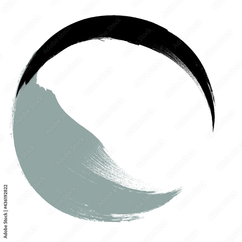 Curved Brush Stroke . Vector Logo Design Template . Twirl Grunge Shapes ...