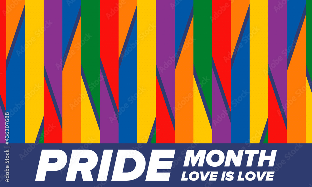 LGBTQIA Pride Month in June. Lesbian Gay Bisexual Transgender ...