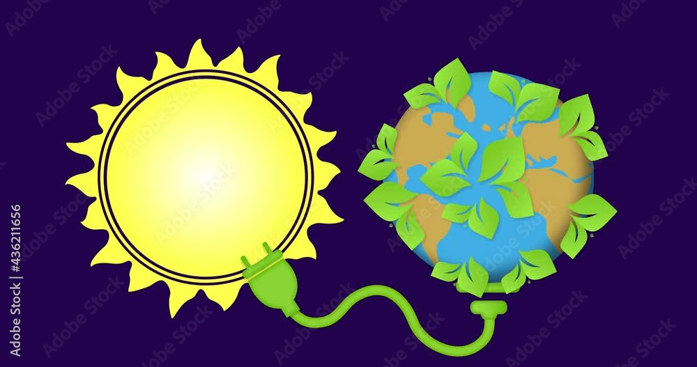 Planet Earth is powered by solar energy and light and blooms with ...