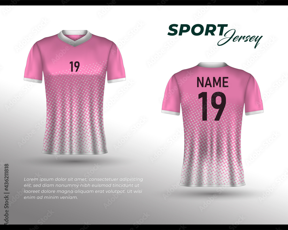 Football jersey design. Front back t-shirt design. Templates for team ...