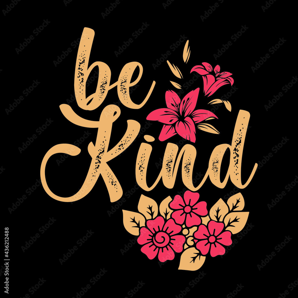 Be kind vector svg printable black and white background colorful ...
