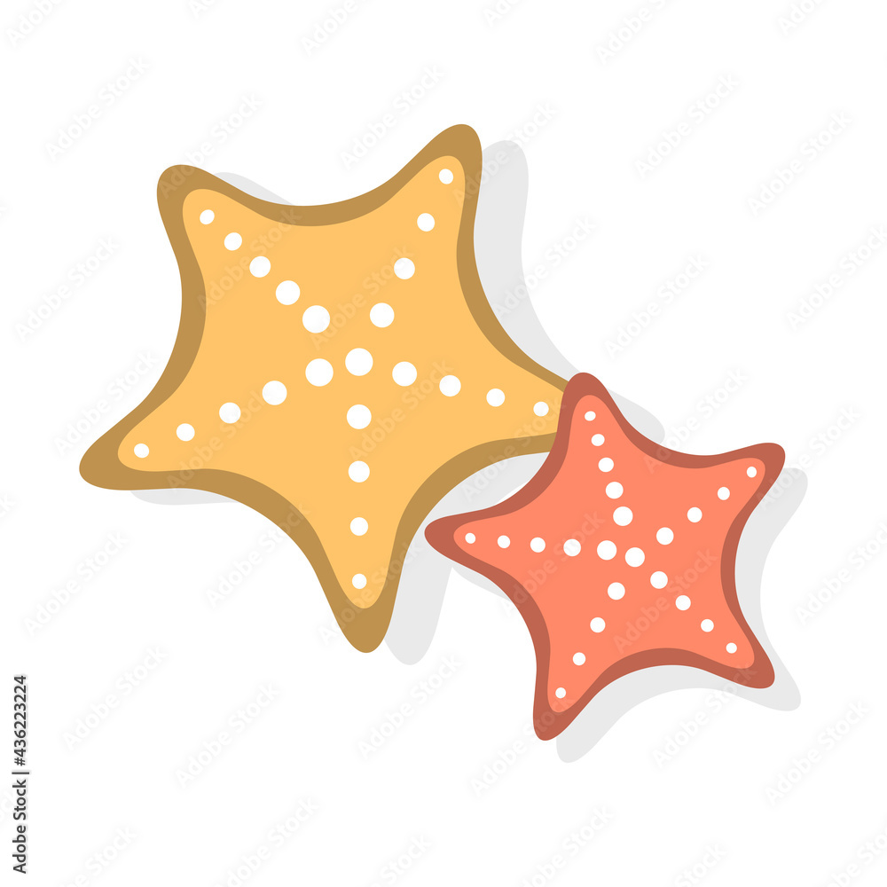 Cartoon vector illustration isolated object sea starfish Stock Vector ...