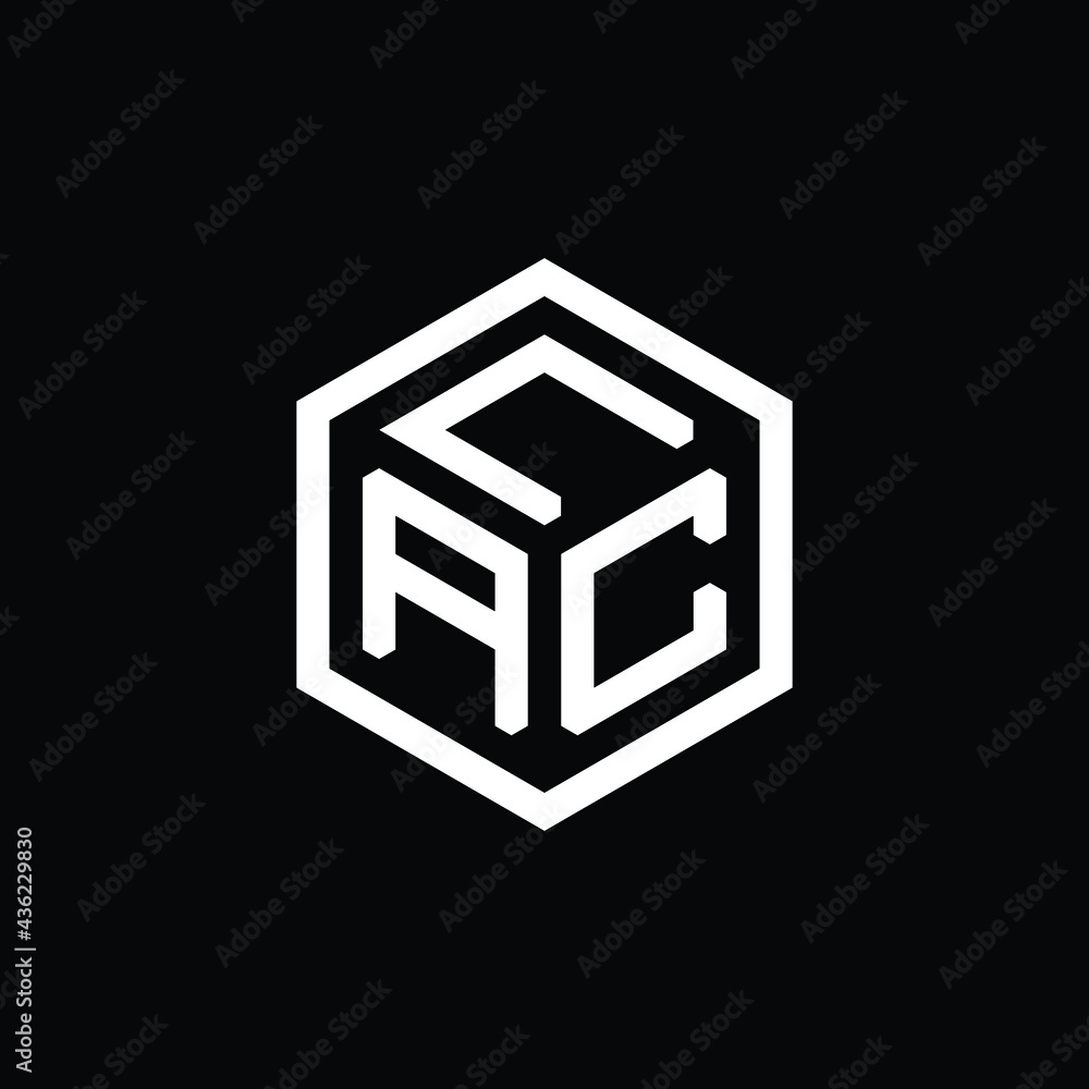 ACN letter logo design. ACN letter in polygon shape. NAC Creative three ...