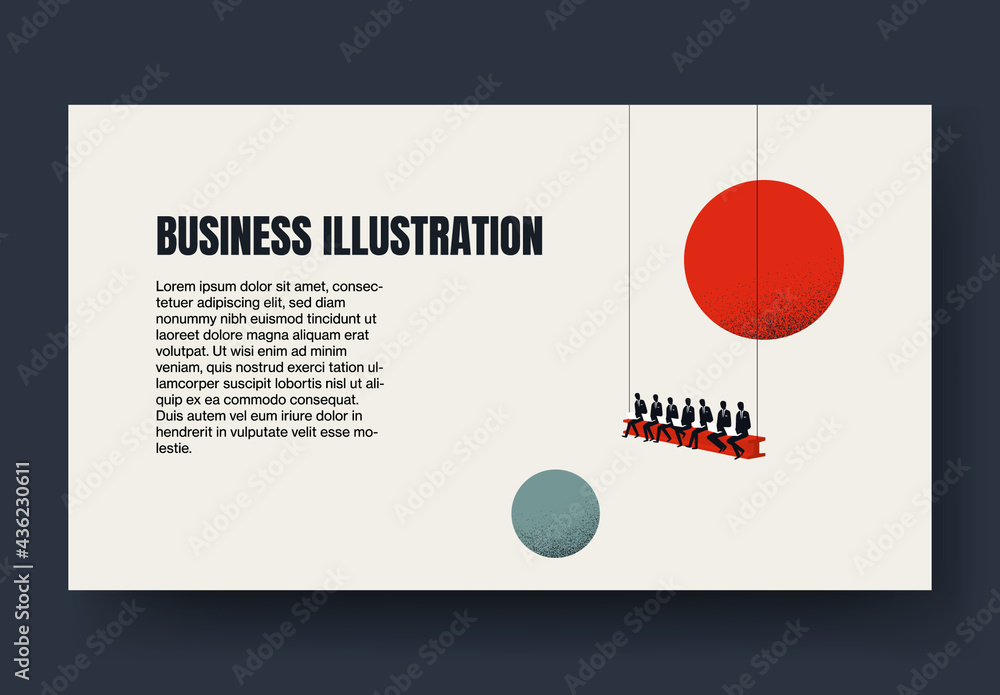 Business Teamwork Blog Post Layout Stock Template | Adobe Stock