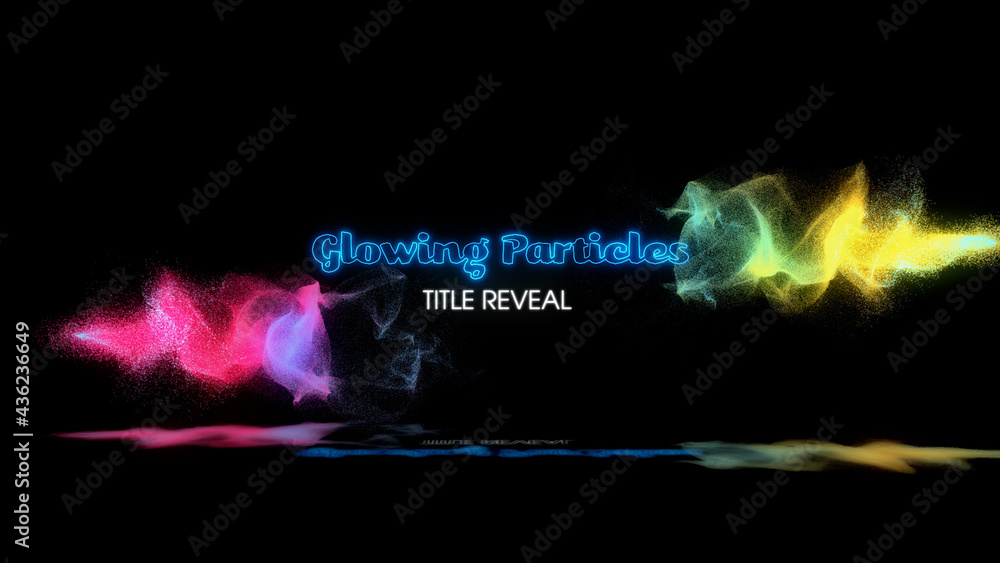 Glowing Particles Title Reveal Stock Template | Adobe Stock