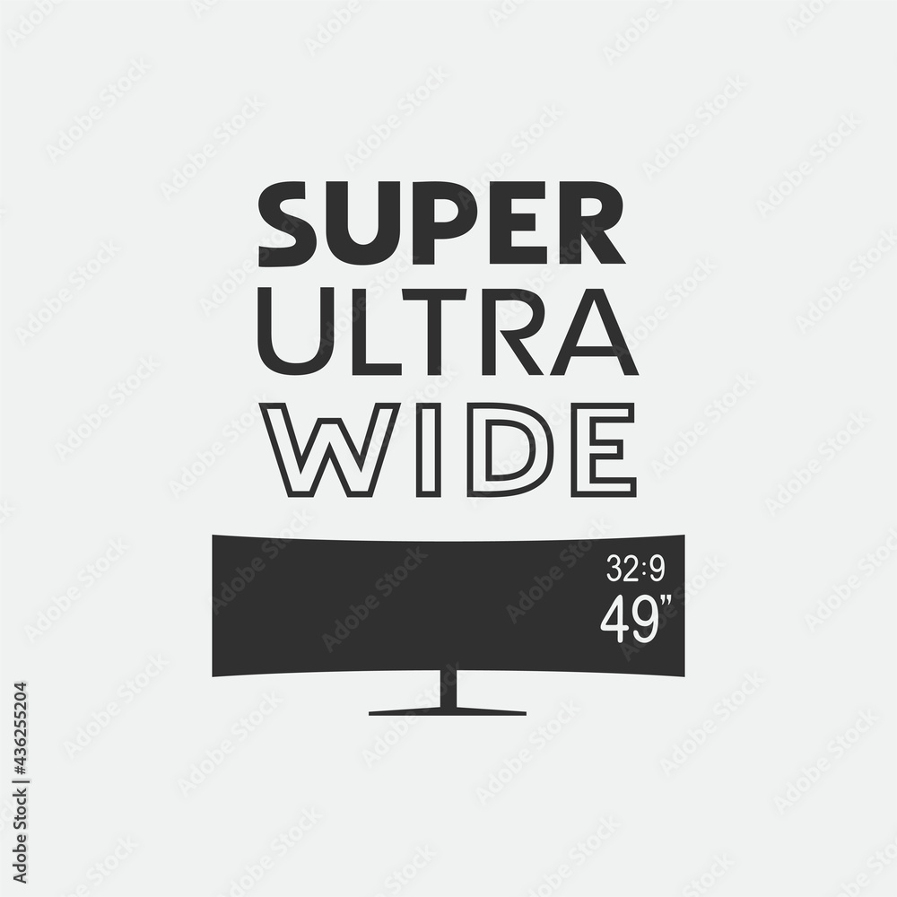 Super ultra wide screen Stock Vector | Adobe Stock