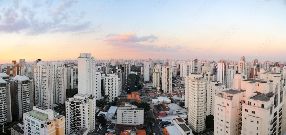 vista panorâmica de prédios da cidade de São Paulo, Brasil Stock-Foto ...