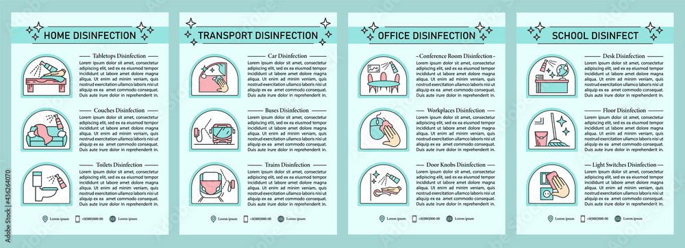Surface disinfection brochures.Home,public areas transport hygiene ...
