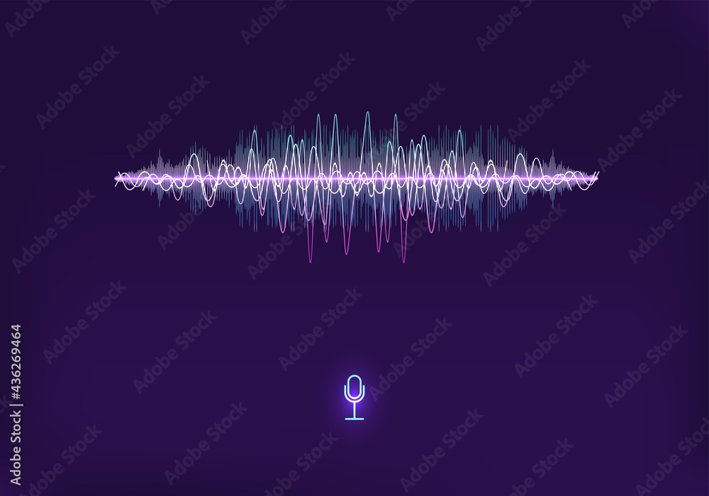 Futuristic sound wave concept. Futuristic Frequency audio waveform and ...