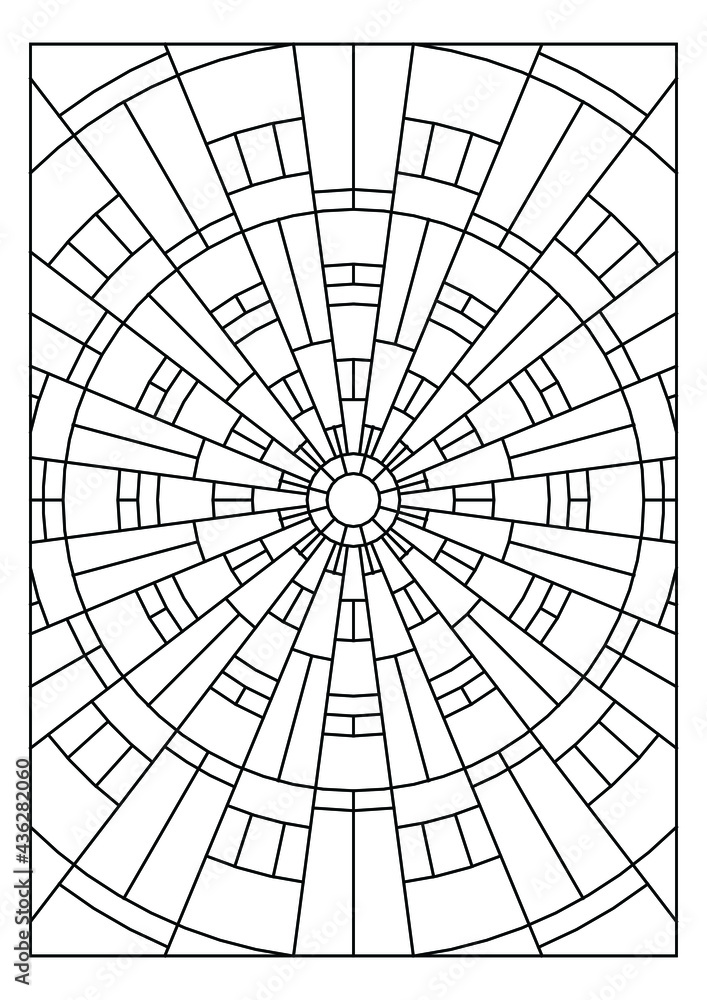 Radiate Light pattern fun coloring pages for adults Pattern design of ...