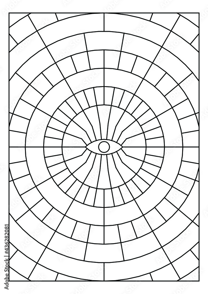 Radiate Light pattern fun coloring pages for adults Pattern design of ...