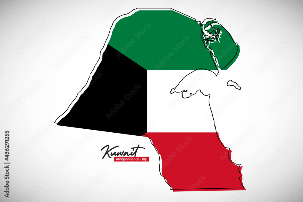 Vetor de Happy independence day of Kuwait. Creative national country ...