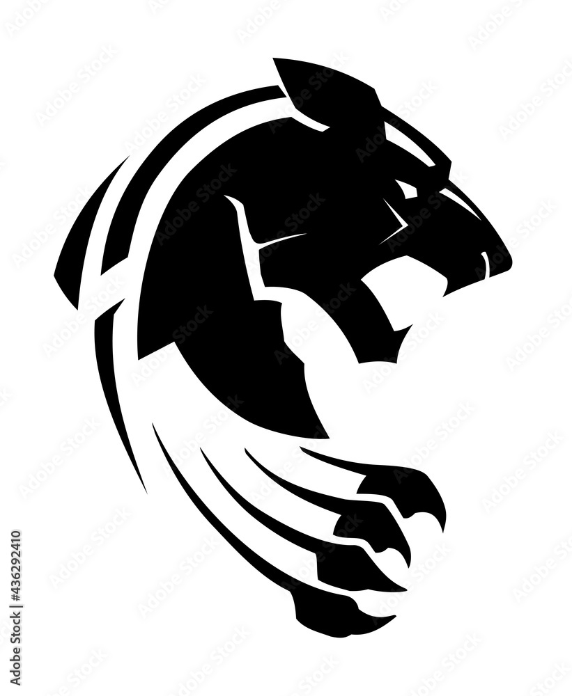 Black Panther Badge or Emblem Symbol Stock Vector | Adobe Stock