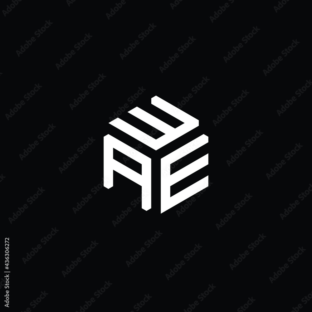 AEW letter logo design. AEW letter in polygon shape. WAE Creative three ...