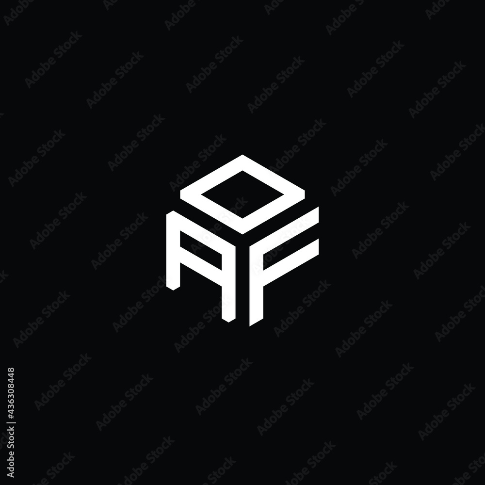 AFO letter logo design. AFO letter in polygon shape. OAF Creative three ...