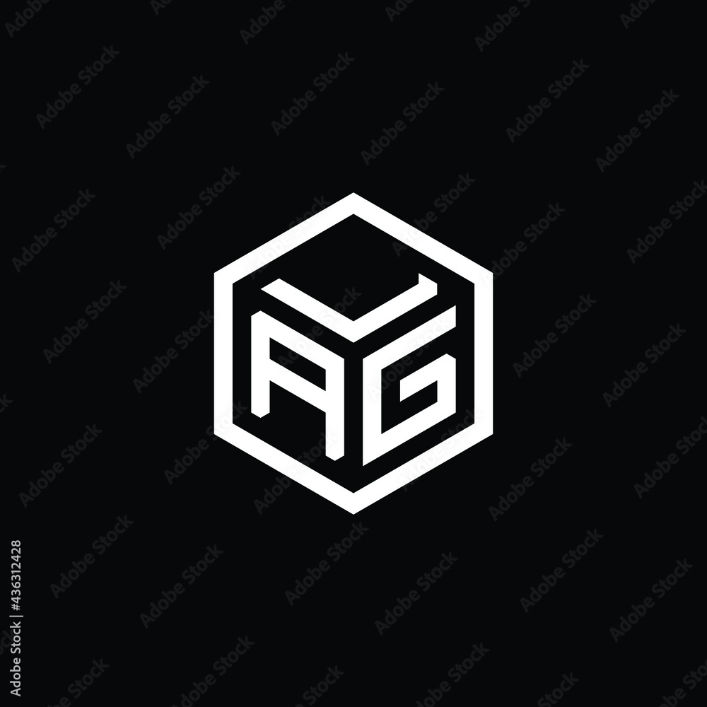 AGL letter logo design. AGL letter in polygon shape. LAG Creative three ...