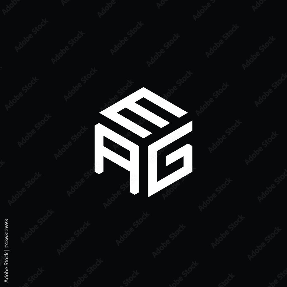 AGM letter logo design. AGM letter in polygon shape. MAG Creative three ...