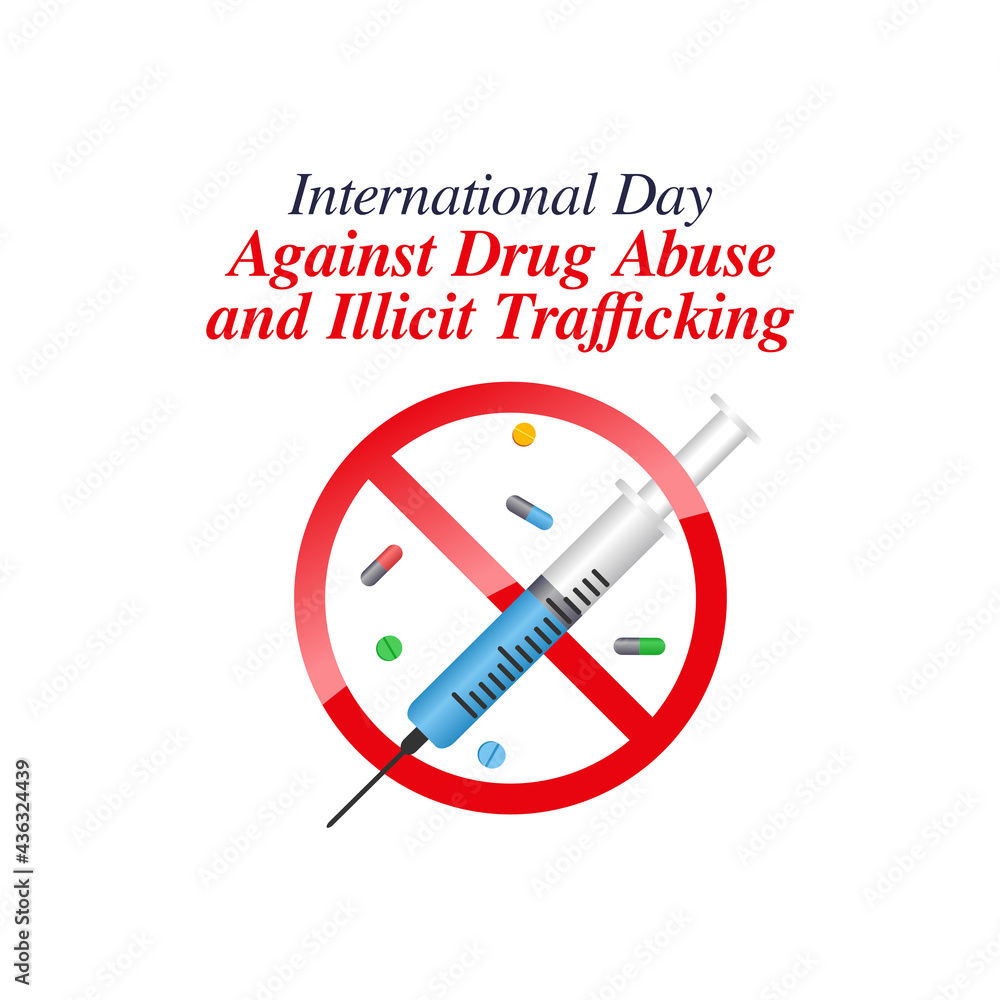 vector graphic of International Day against Drug Abuse and Illicit ...