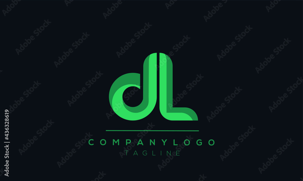 DL initials monogram letter text alphabet logo design Stock Vector ...