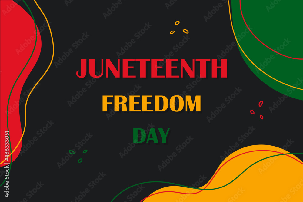 Freedom day celebration banner. Juneteenth concept. Poster, brochure ...