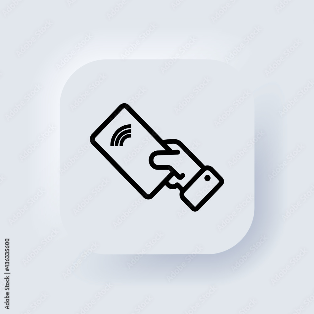 Contactless payment icon. Wireless pay. NFC icon. Credit card ...