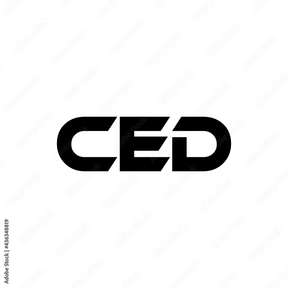 Ced Letter Logo Design With White Background In Illustrator Vector Logo Modern Alphabet Font