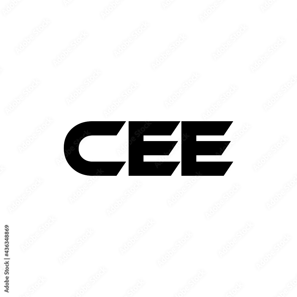 CEE letter logo design with white background in illustrator, vector ...