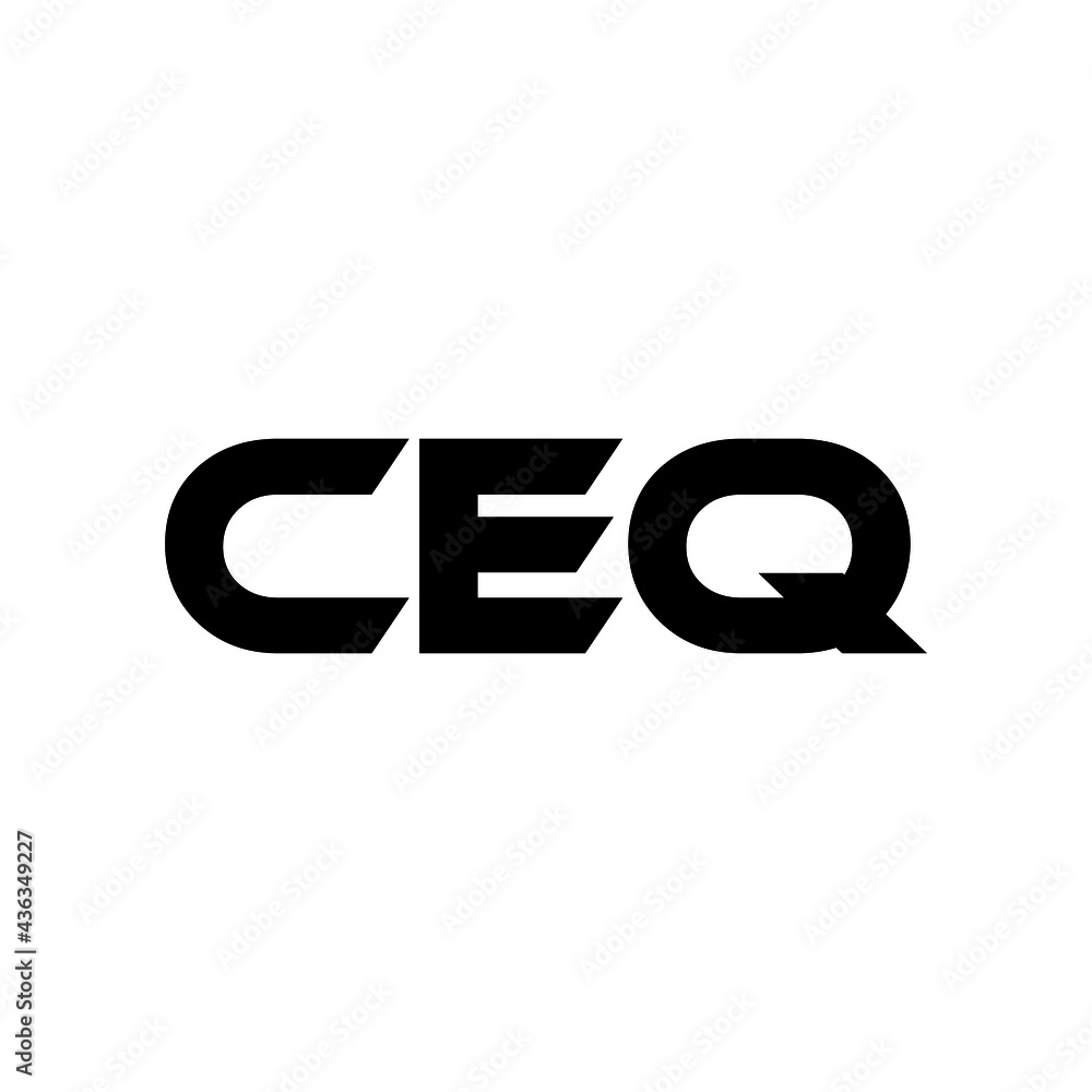 CEQ letter logo design with white background in illustrator, vector ...