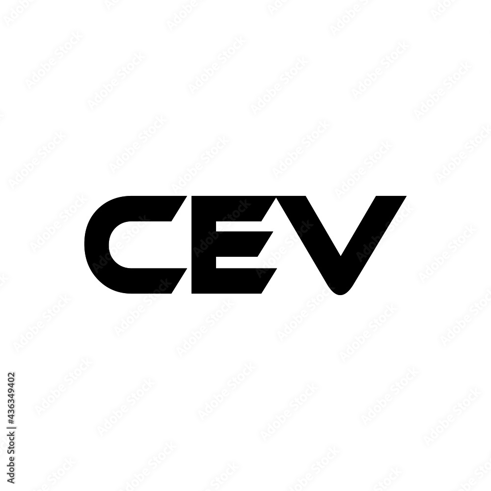 CEV letter logo design with white background in illustrator, vector ...