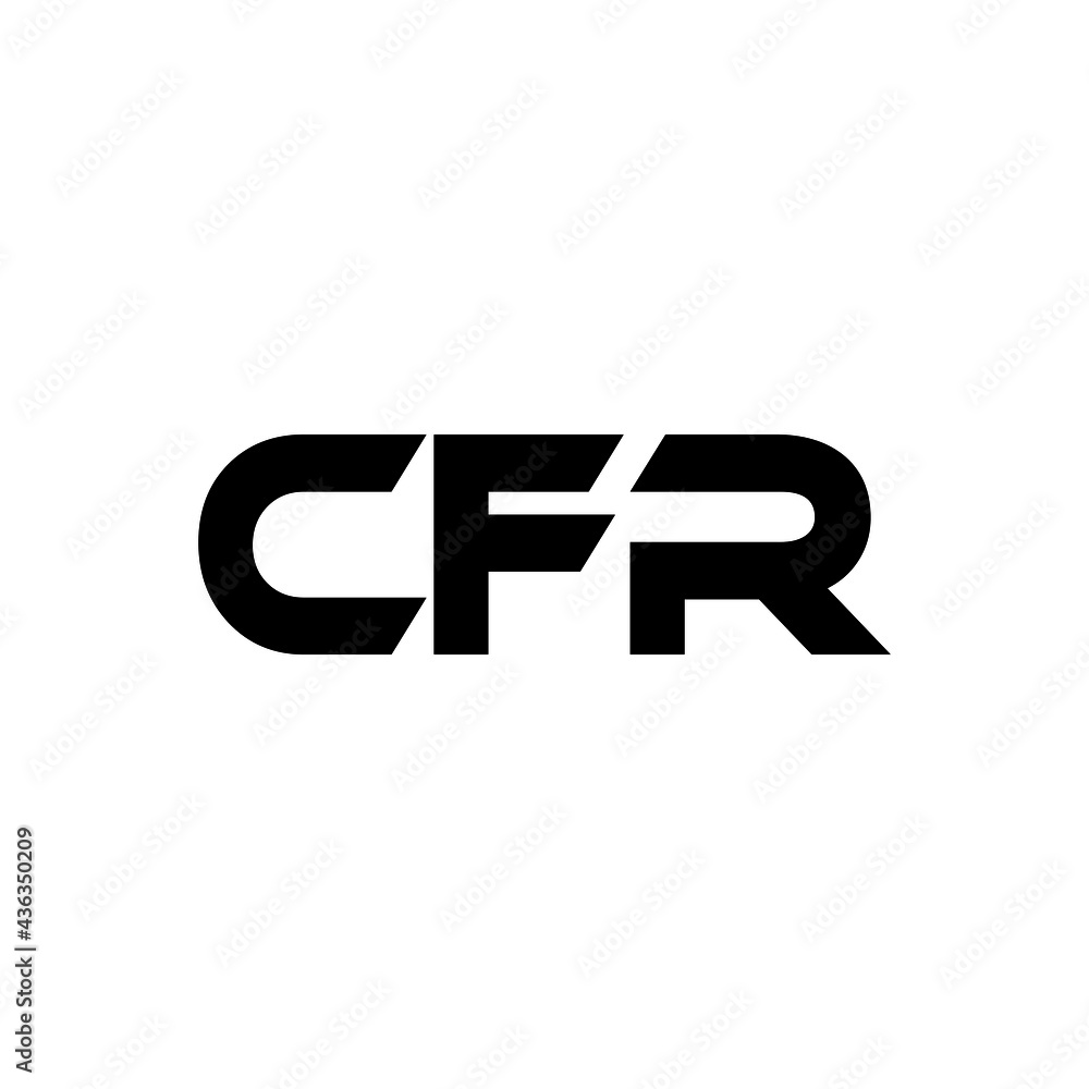 CFR letter logo design with white background in illustrator, vector ...