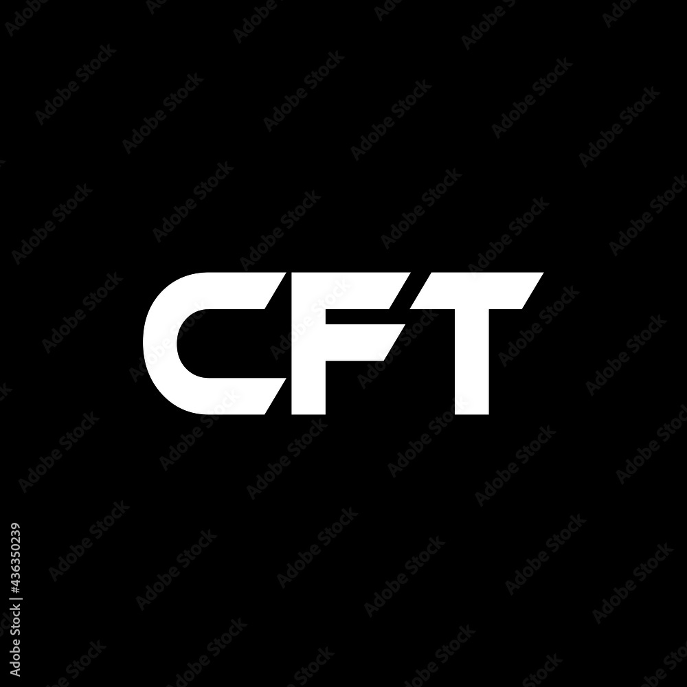 CFT letter logo design with black background in illustrator, vector ...