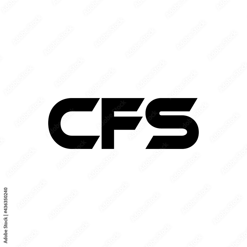 CFS letter logo design with white background in illustrator, vector ...
