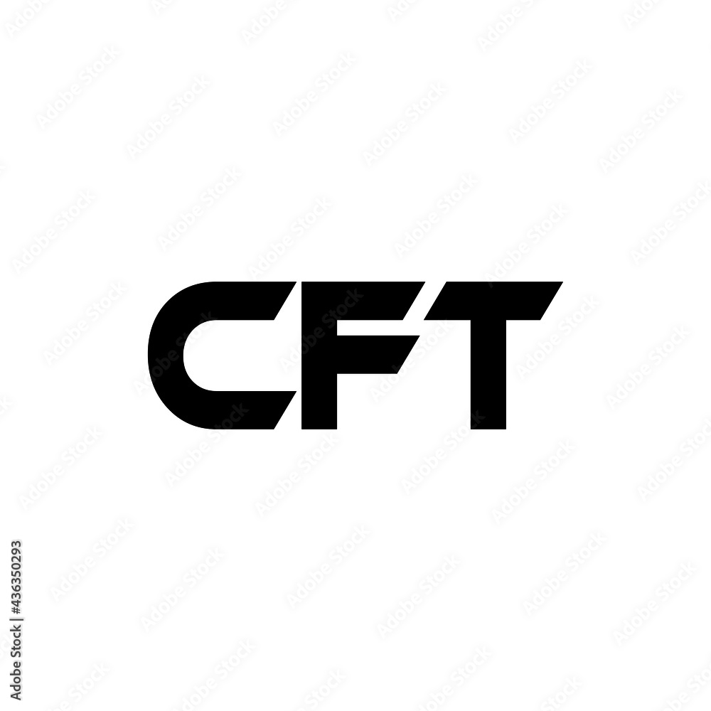 CFT letter logo design with white background in illustrator, vector ...