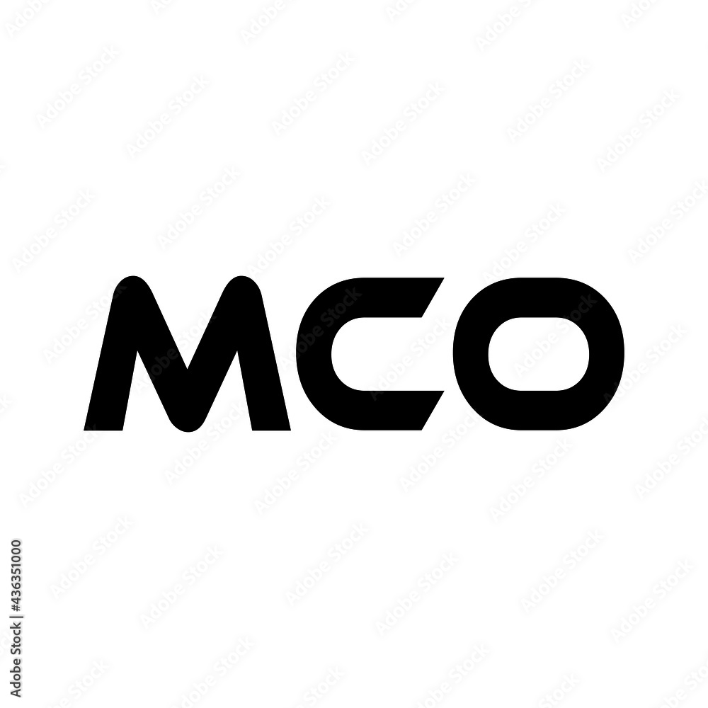 MCO letter logo design with white background in illustrator, vector ...