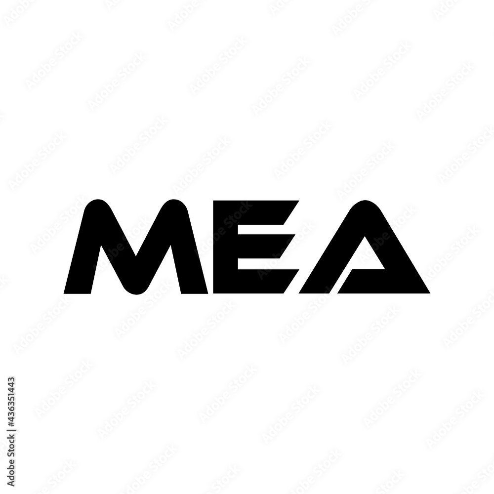 MEA letter logo design with white background in illustrator, vector ...