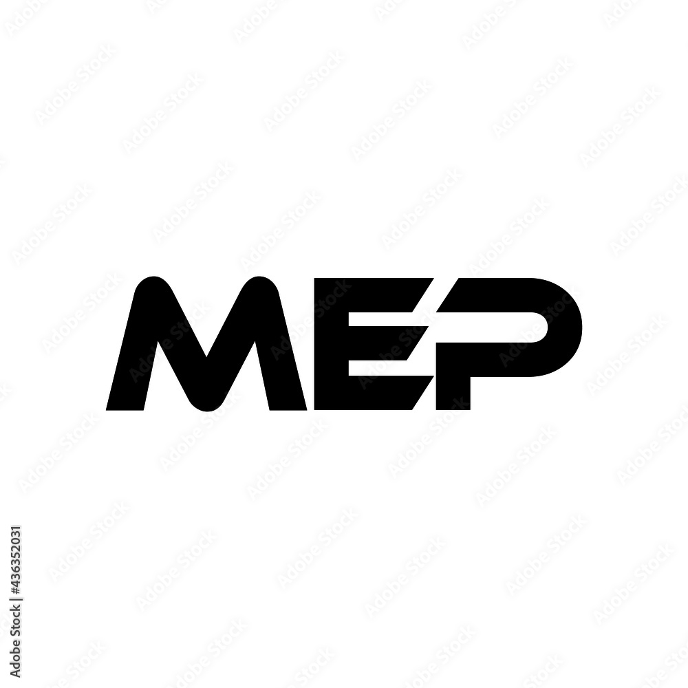 MEP letter logo design with white background in illustrator, vector ...