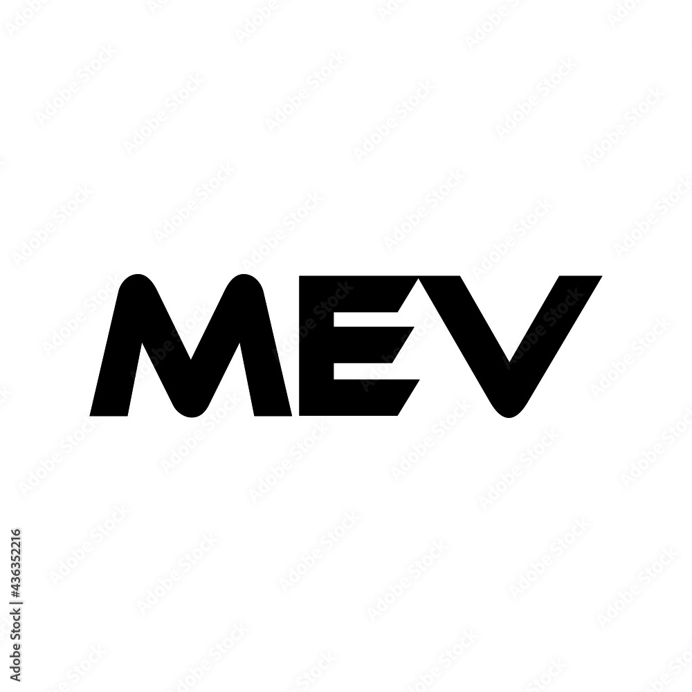 MEV letter logo design with white background in illustrator, vector ...