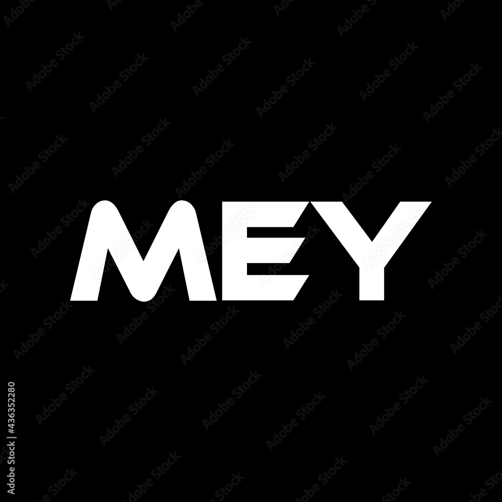 MEY letter logo design with black background in illustrator, vector ...