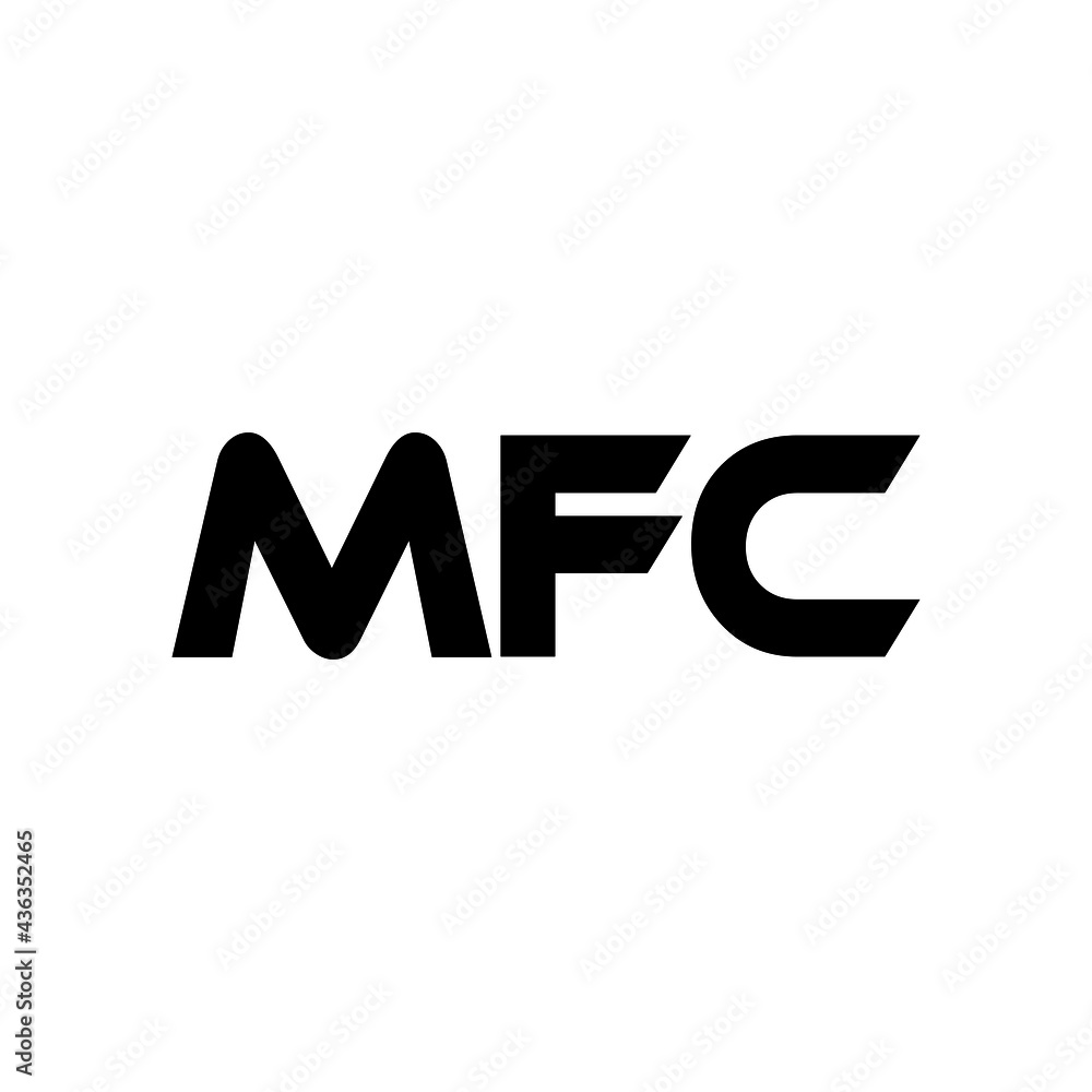 MFC letter logo design with white background in illustrator, vector ...