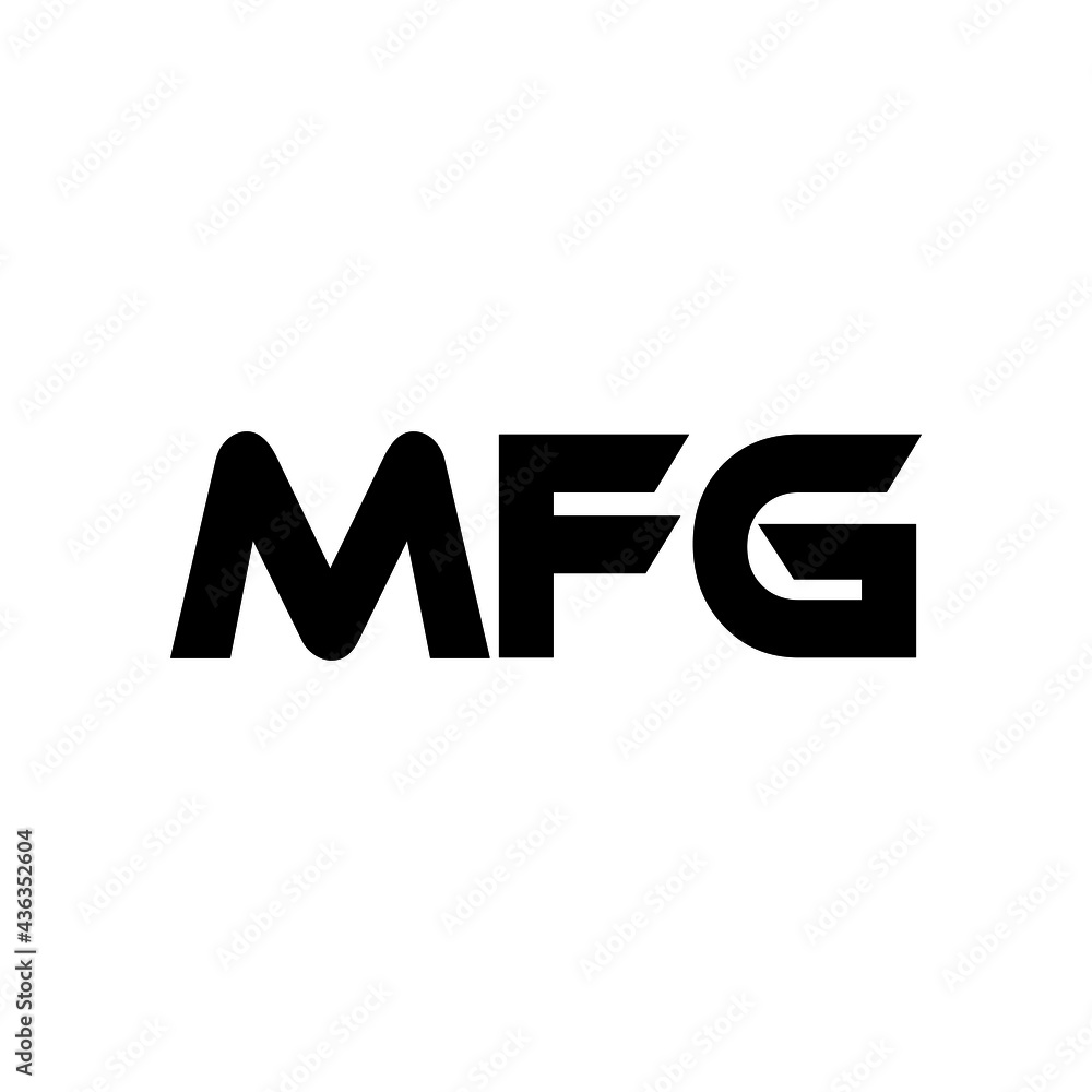 MFG letter logo design with white background in illustrator, vector ...