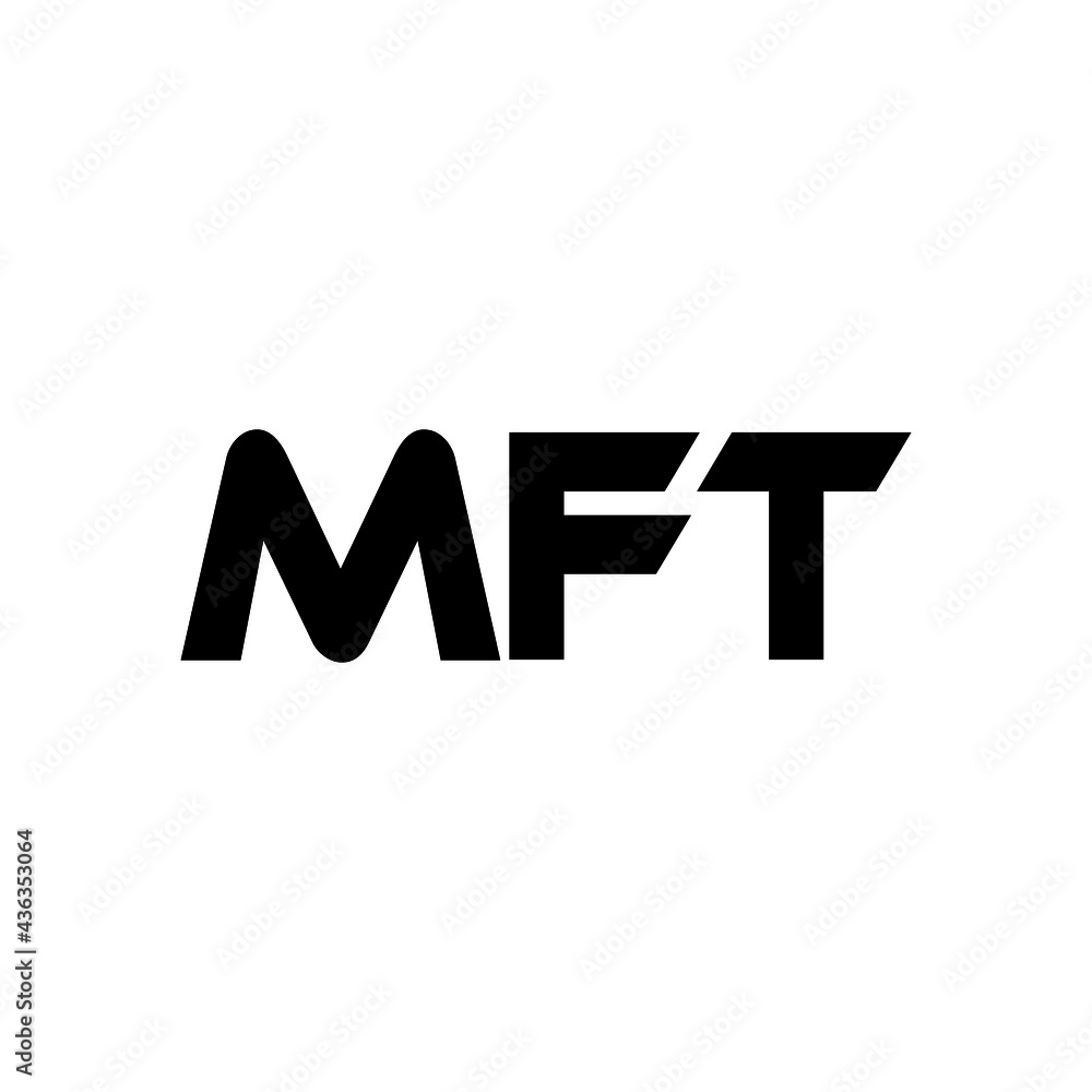 MFT letter logo design with white background in illustrator, vector ...