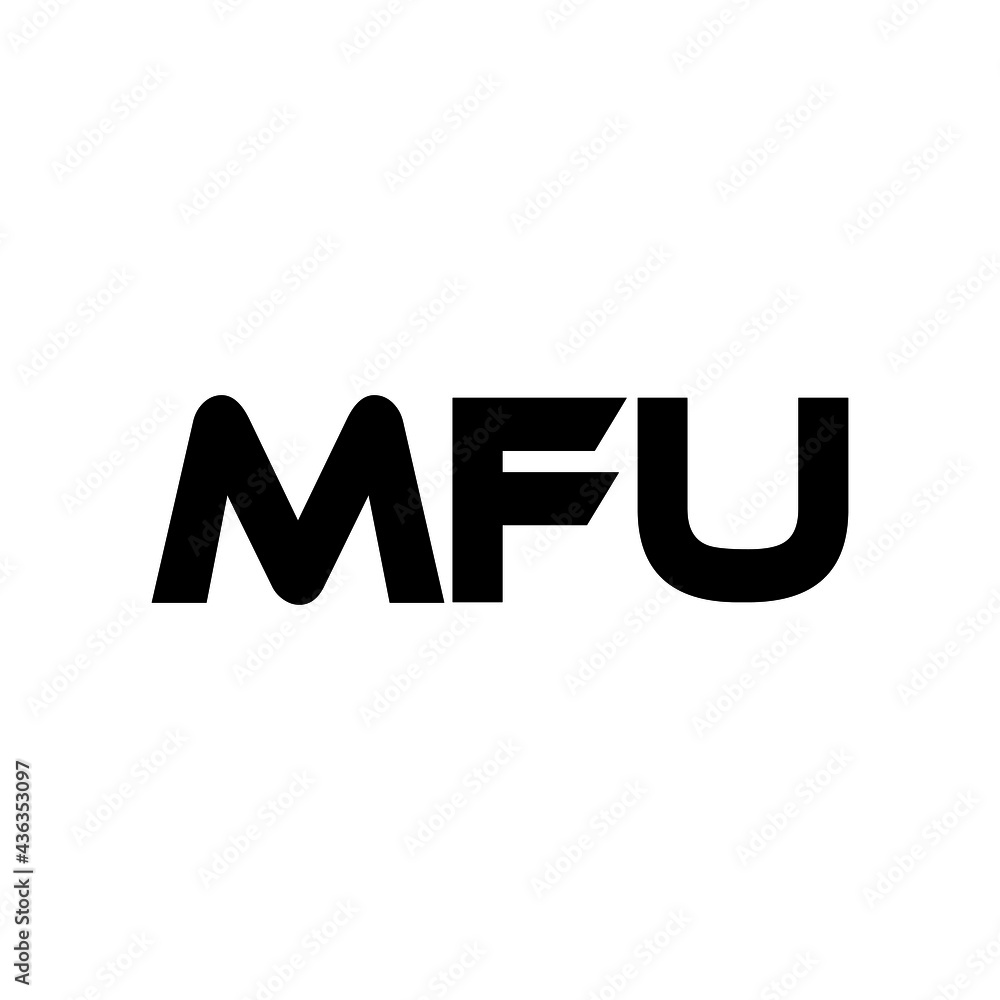 MFU letter logo design with white background in illustrator, vector ...