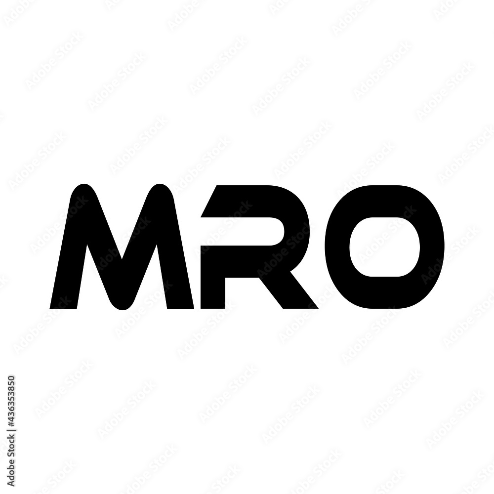 MRO letter logo design with white background in illustrator, vector ...