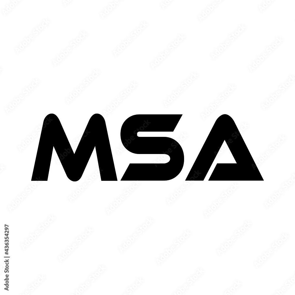 MSA letter logo design with white background in illustrator, vector ...