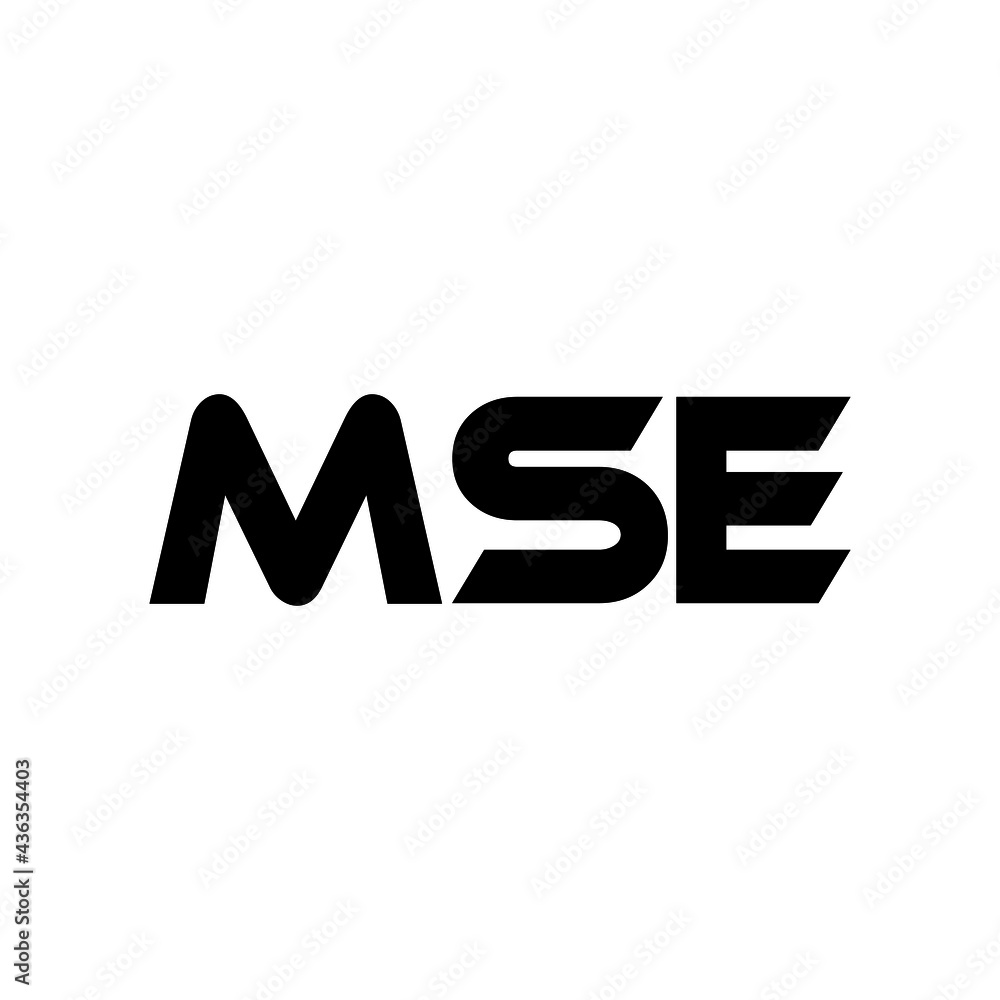 MSE letter logo design with white background in illustrator, vector ...
