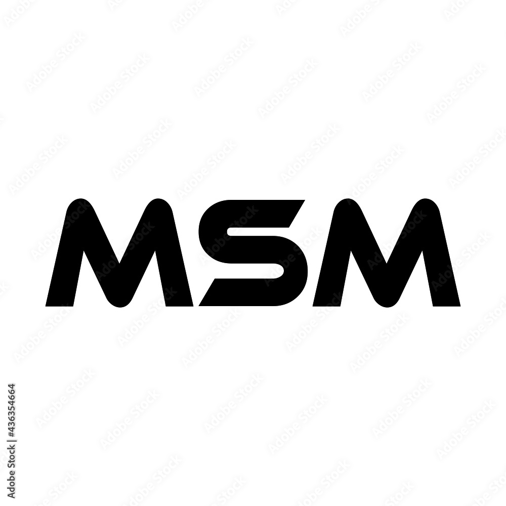 MSM letter logo design with white background in illustrator, vector ...