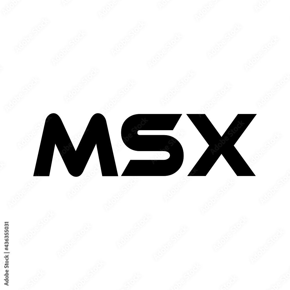 MSX letter logo design with white background in illustrator, vector ...
